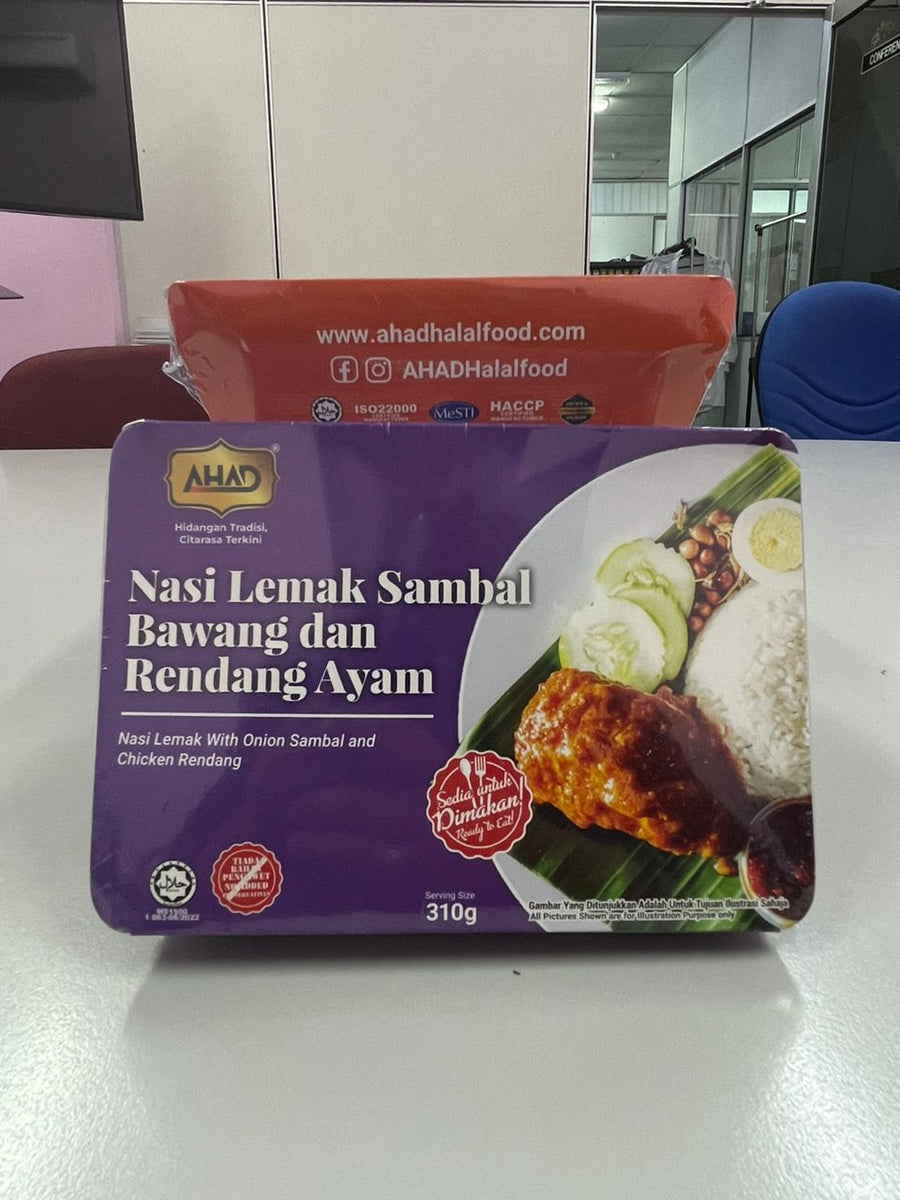 AHAD RTE Nasi Lemak Sambal Bawang dan Rendang Ayam / Nasi Lemak with O ...
